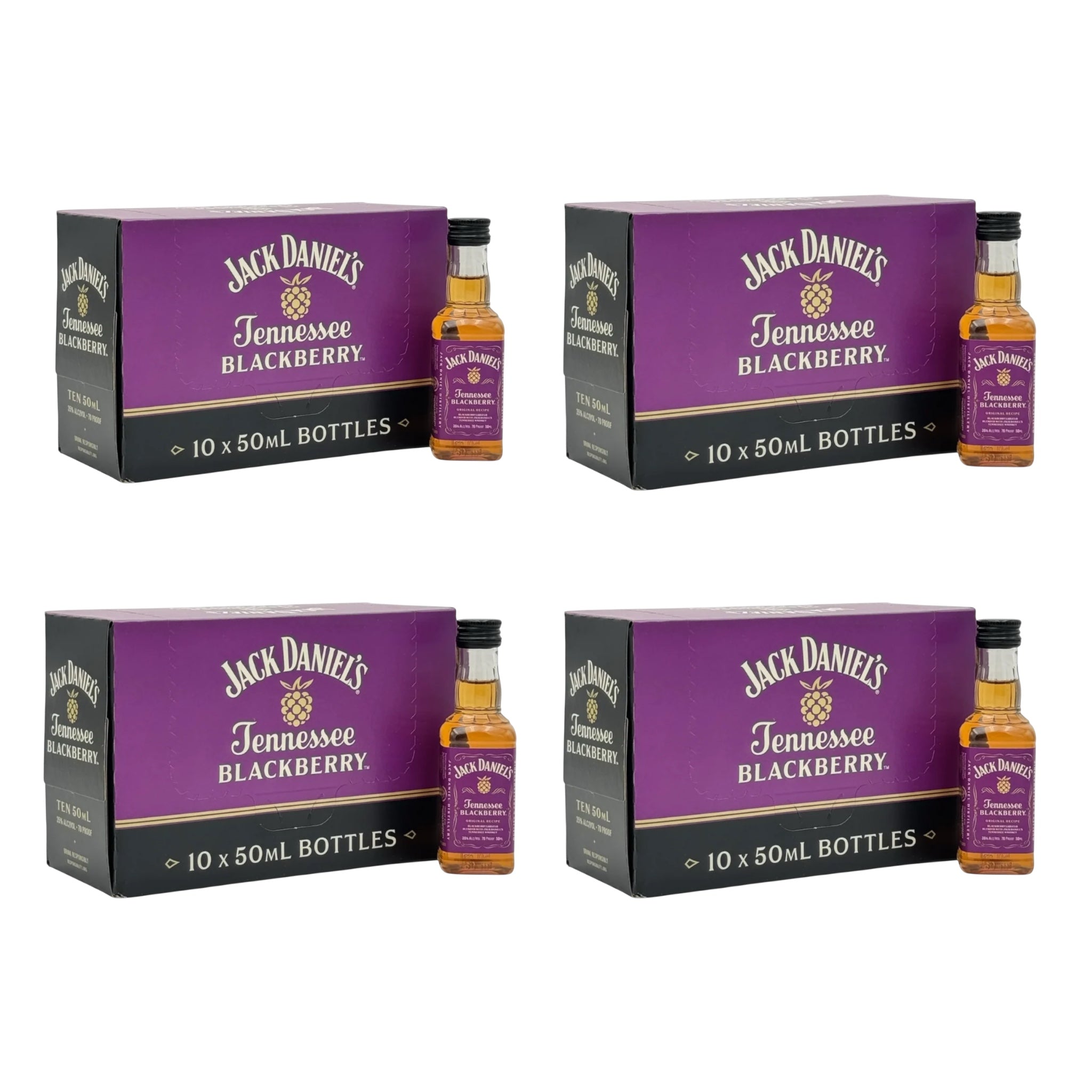 Jack Daniel’s Blackberry Whiskey 50ml 10 Pack Bundle (4 Packs) – Mira Loma Market