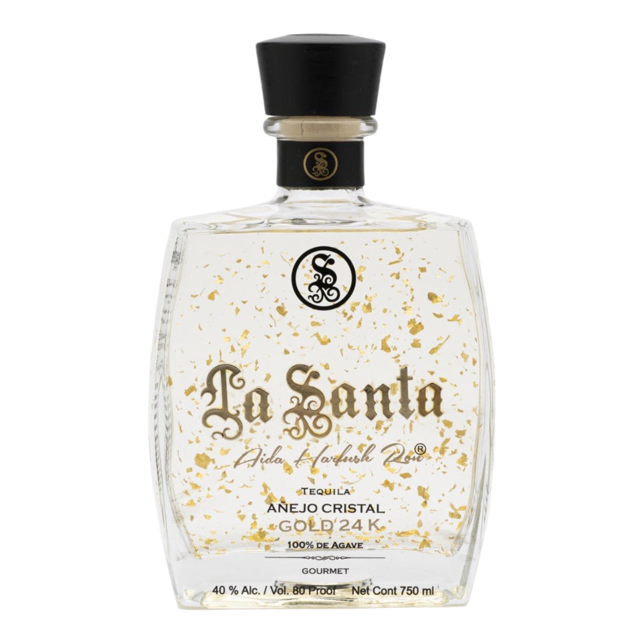La Santa Tequila Anejo Cristal 24K Gold Flakes – Mira Loma Market