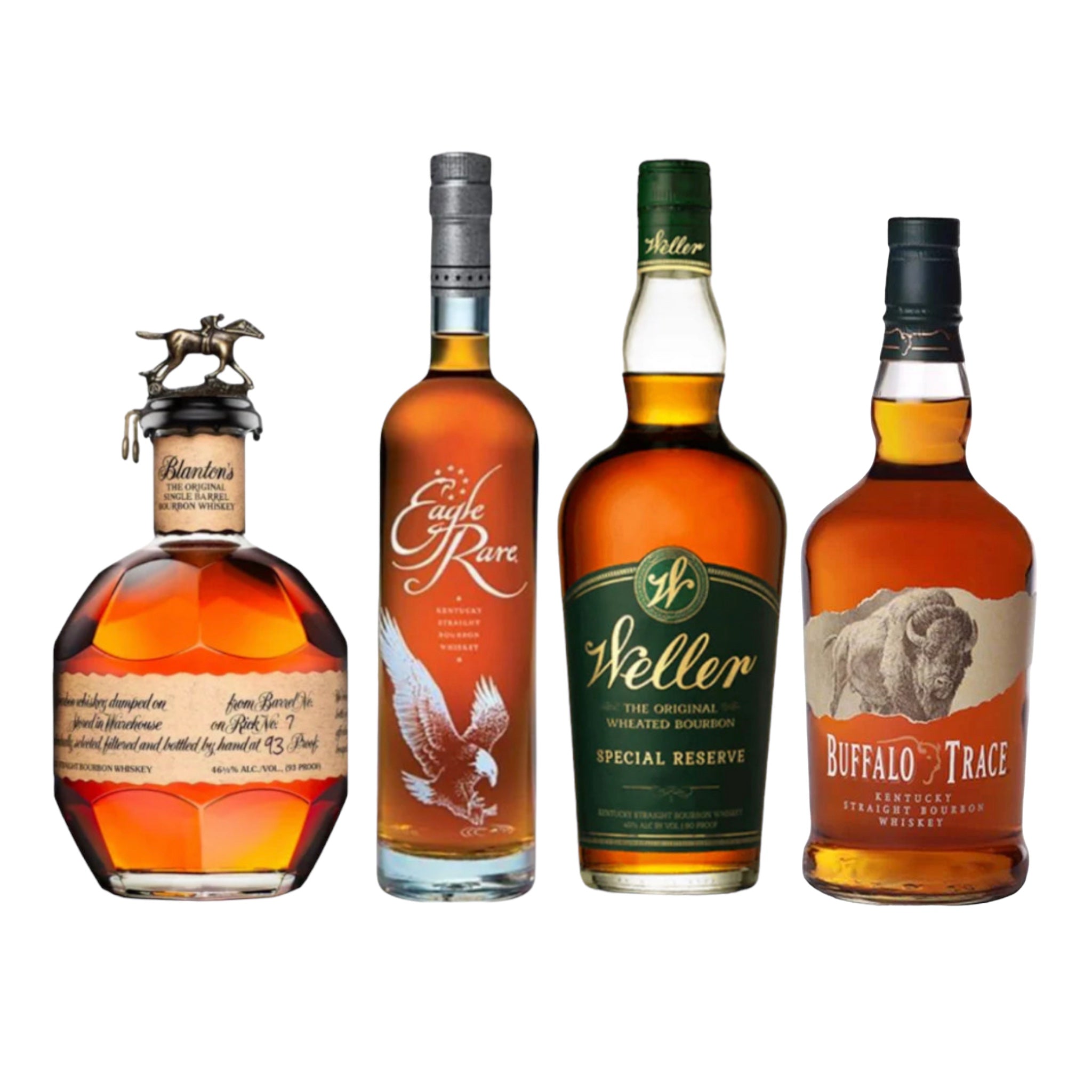 Blanton’s Single Barrel, Eagle Rare, Weller Special Reserve, Buffalo T ...