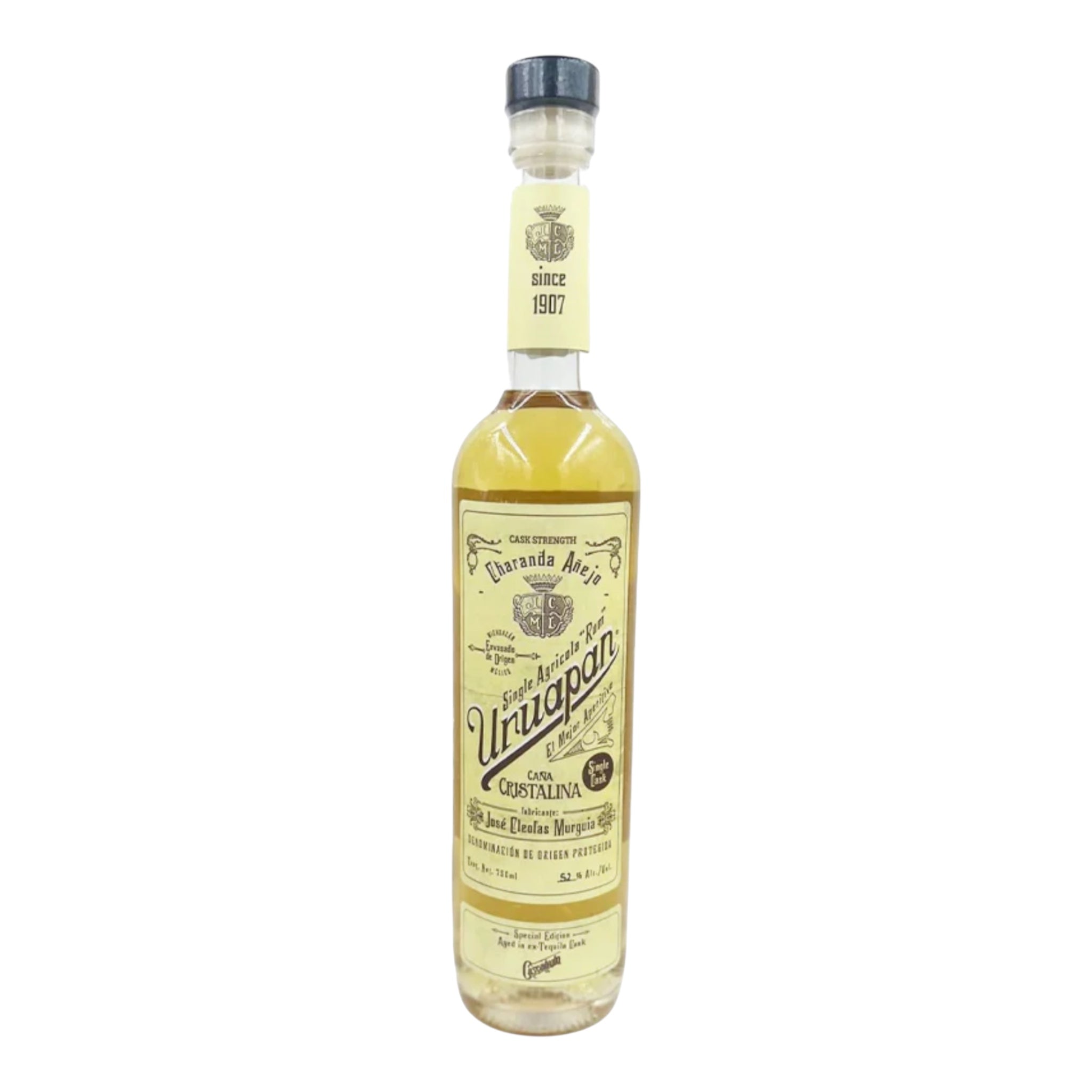 Uruapan Charanda Cana Cristalina Cask Strength Anejo Single Agricola R ...